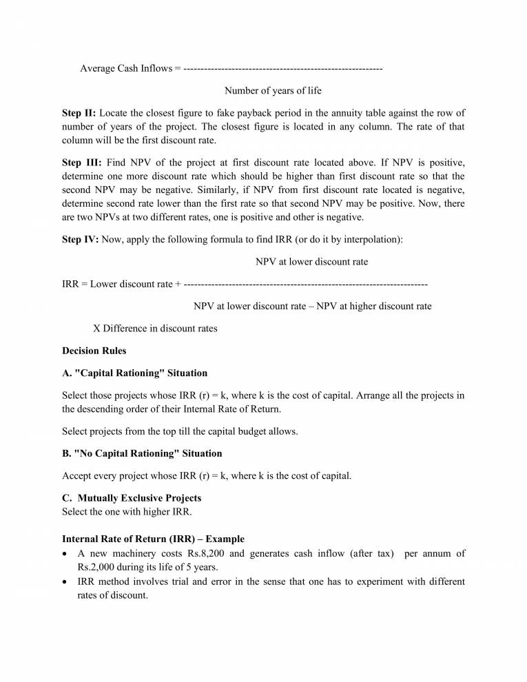 Notes On Financial Management - Notes - LearnPick India