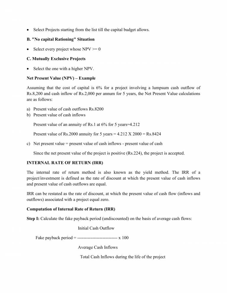 Notes On Financial Management - Notes - LearnPick India