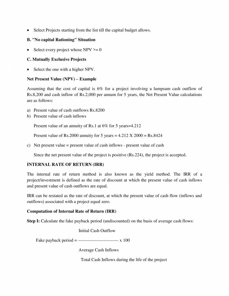 Notes On Financial Management - Notes - LearnPick India