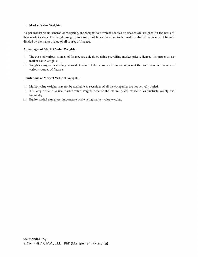 Notes On Financial Management - Notes - LearnPick India