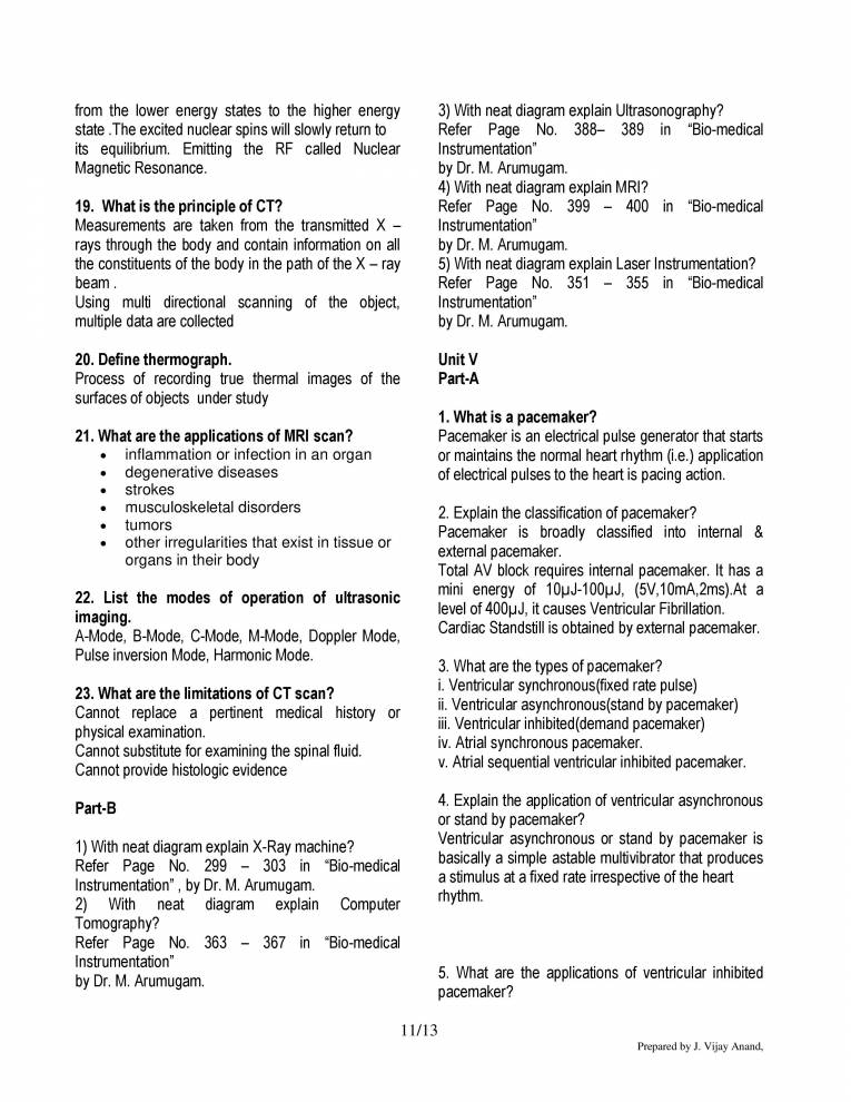 Biomedical Instrumentation For B.E Electrical And Electronics - Notes ...