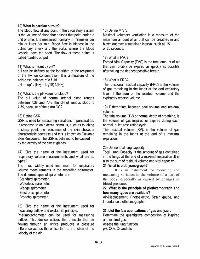 Biomedical Instrumentation For B.E Electrical And Electronics - Notes ...