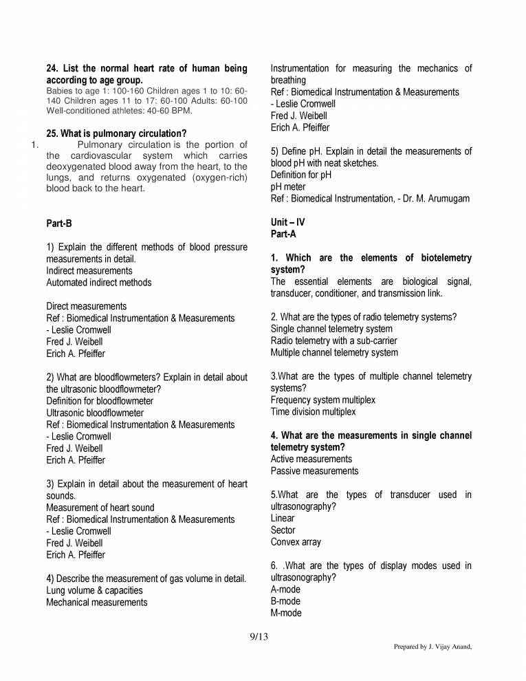 Biomedical Instrumentation For B.E Electrical And Electronics - Notes ...
