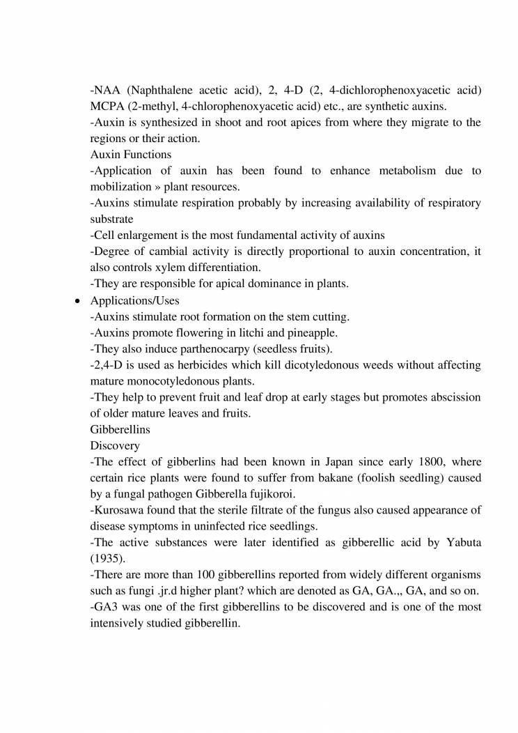 Plant Growth And Development - Notes - LearnPick India