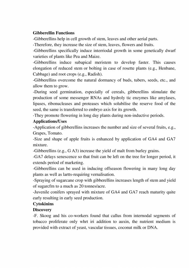 Plant Growth And Development - Notes - LearnPick India