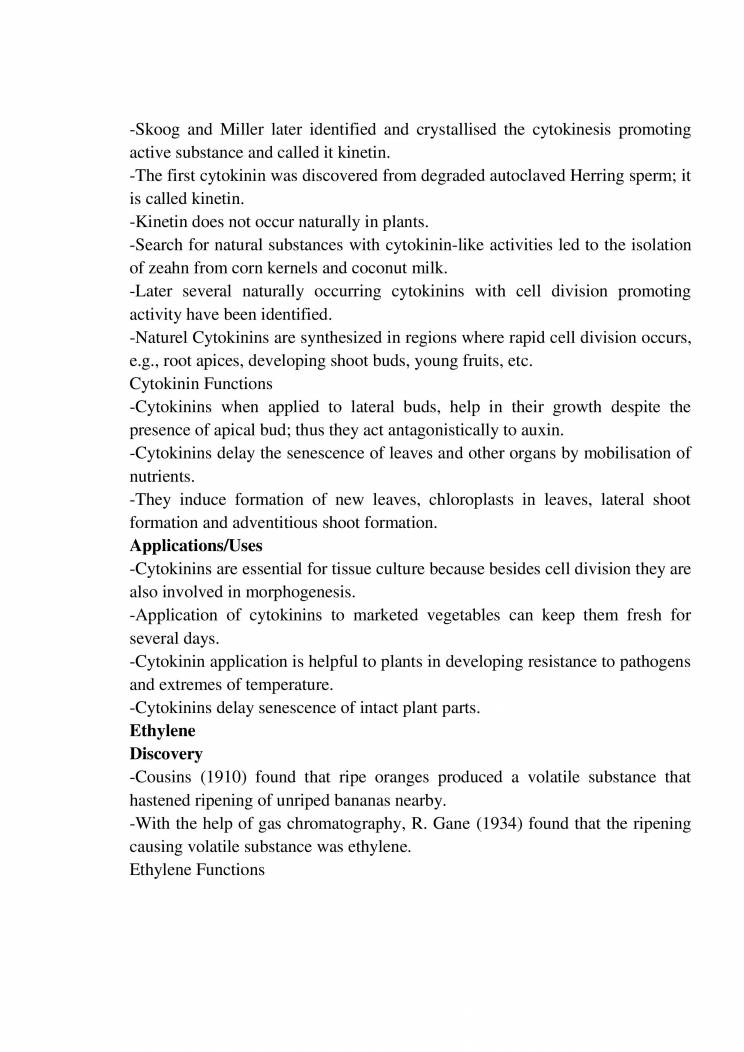 Plant Growth And Development - Notes - LearnPick India
