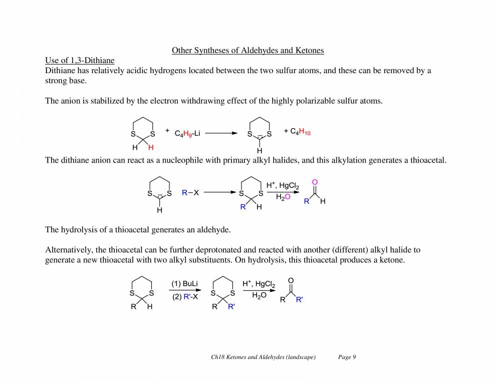 Dithiane Thioacetal Of Propanal
