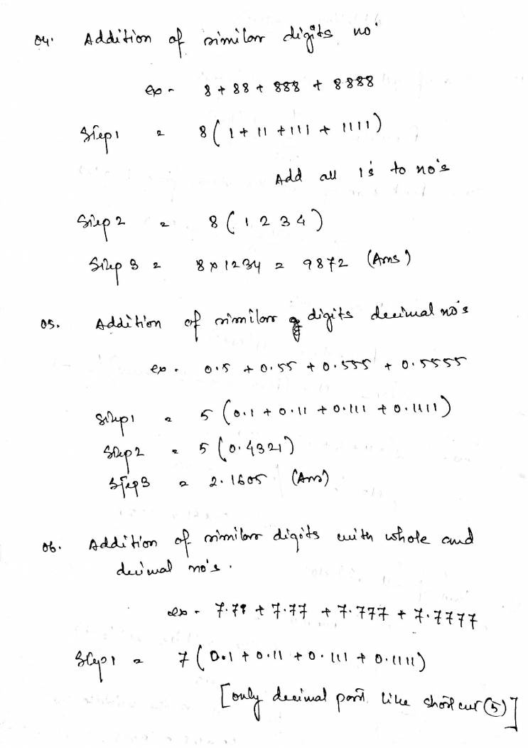 Addition Of A Series Of No.s - Notes - LearnPick India
