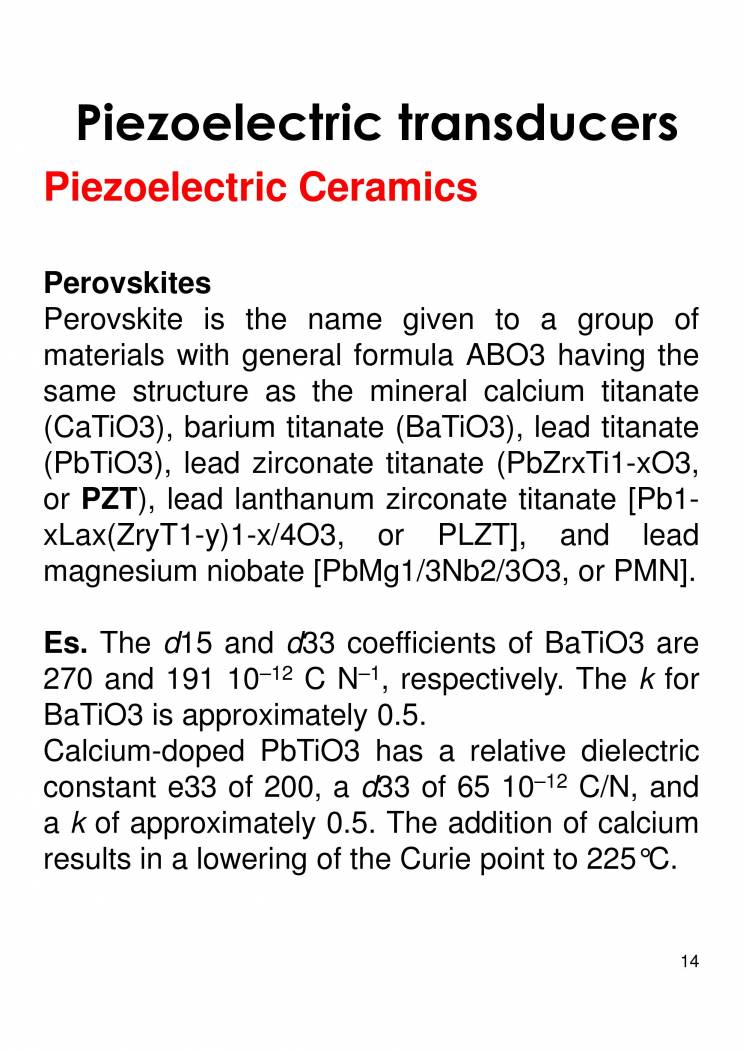 Peizoelectric Transducer - Notes - LearnPick India