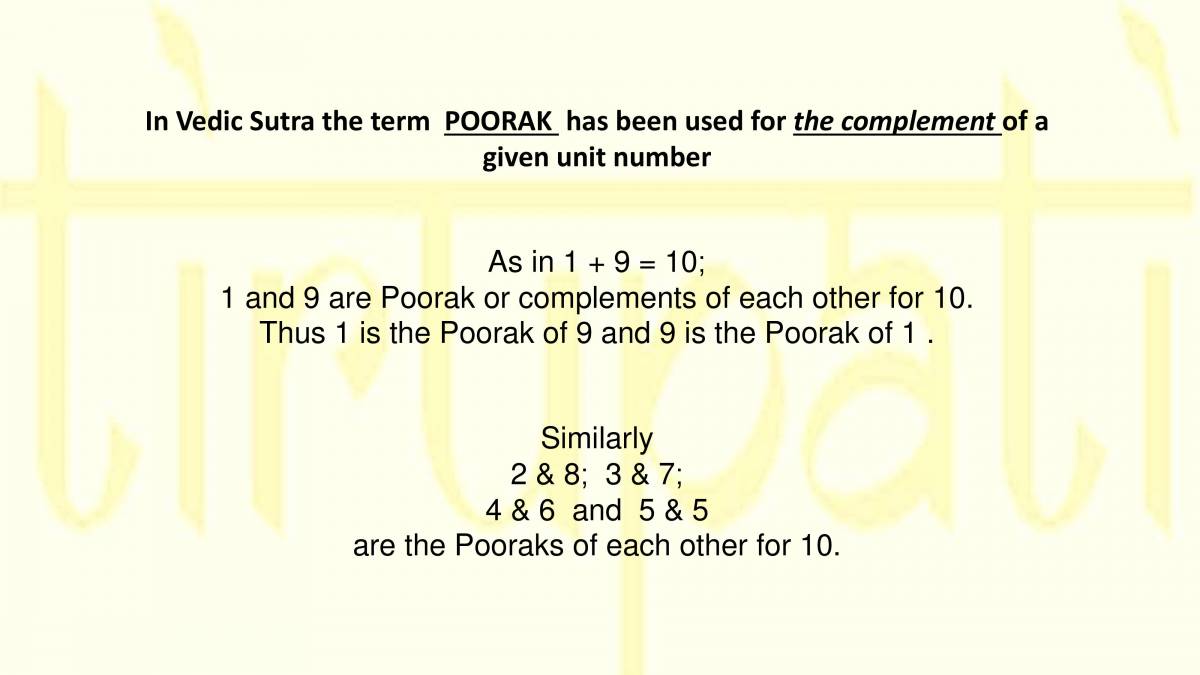 Addition- The Most Basic Operation Through Vedic Tricks. - Notes ...