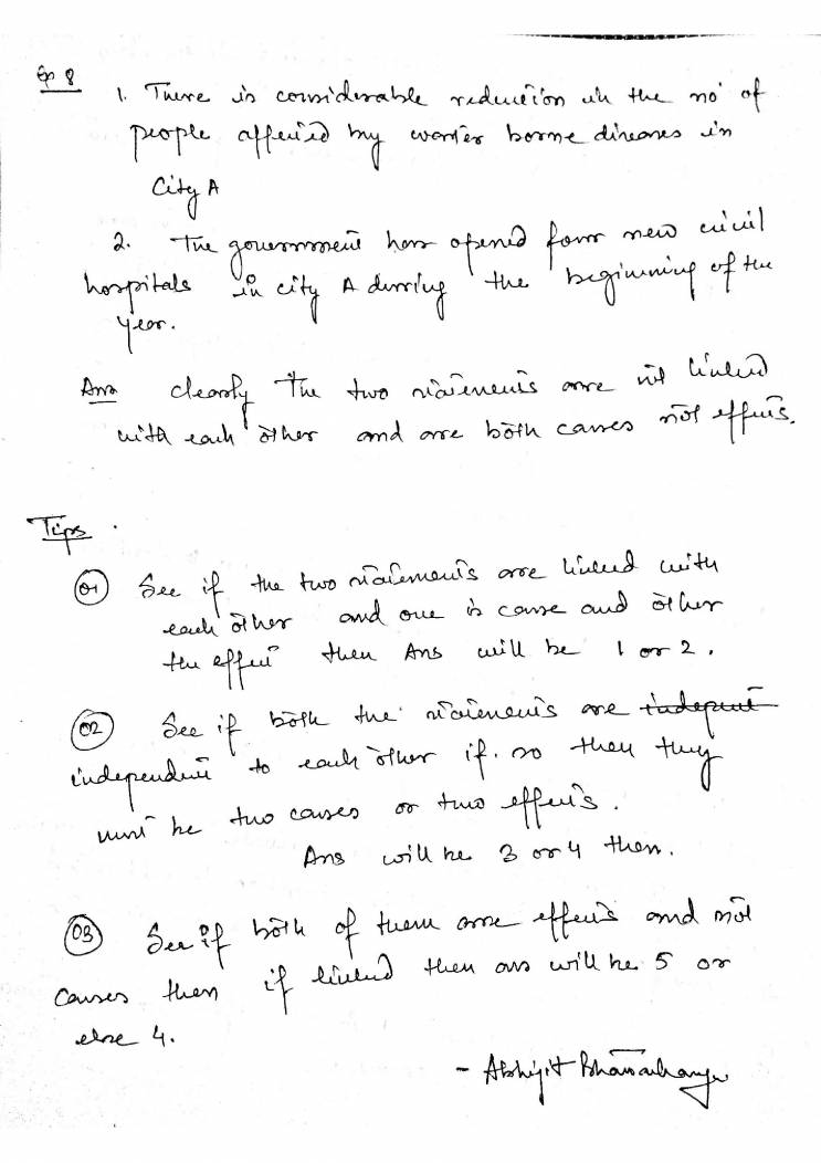 Statement Cause And Effect - Notes - LearnPick India