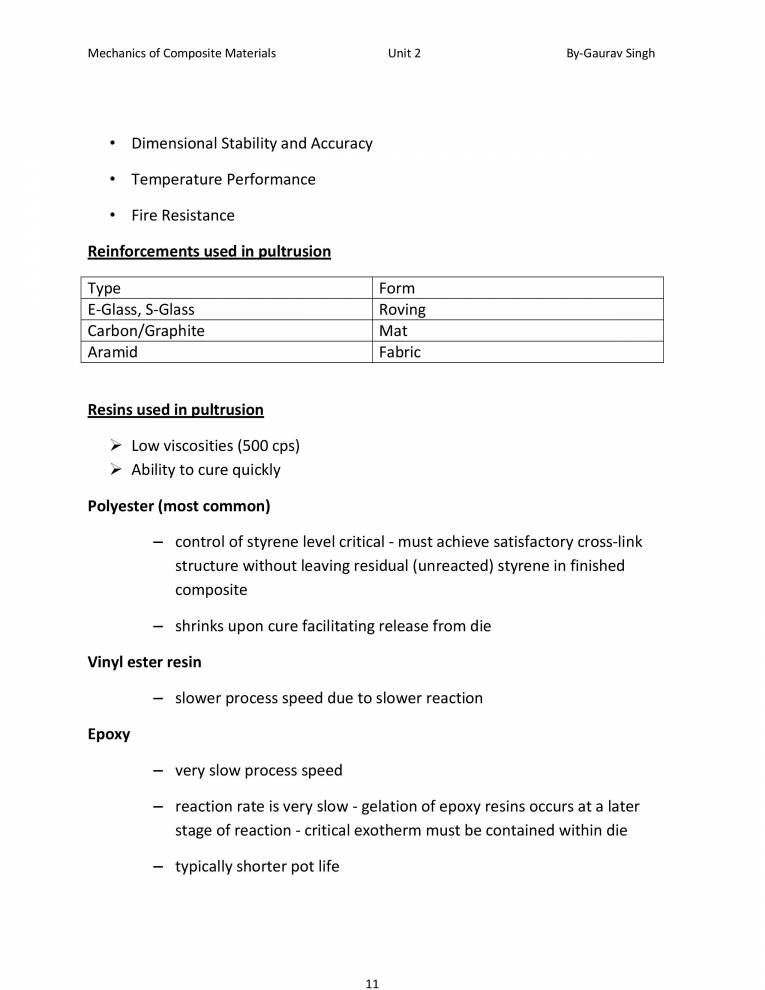 Mechanics Of Composite Materials - Notes - LearnPick India