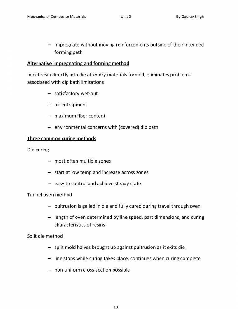 Mechanics Of Composite Materials - Notes - LearnPick India