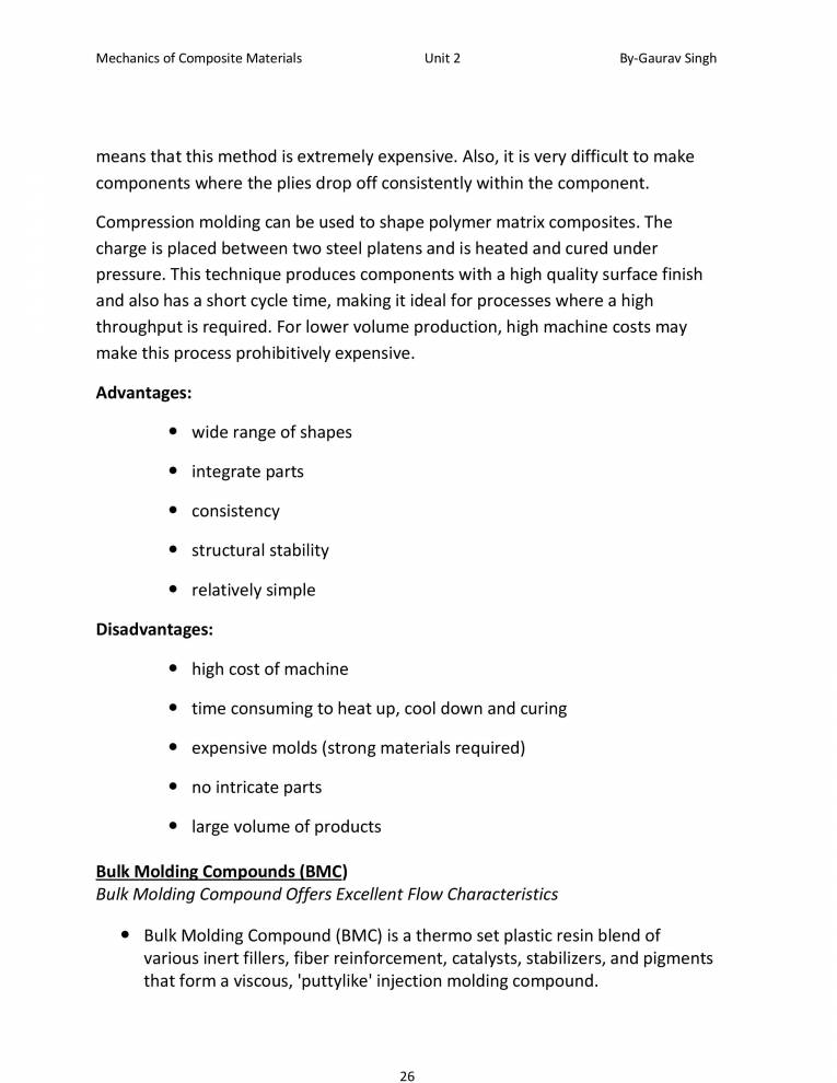 Mechanics Of Composite Materials - Notes - LearnPick India