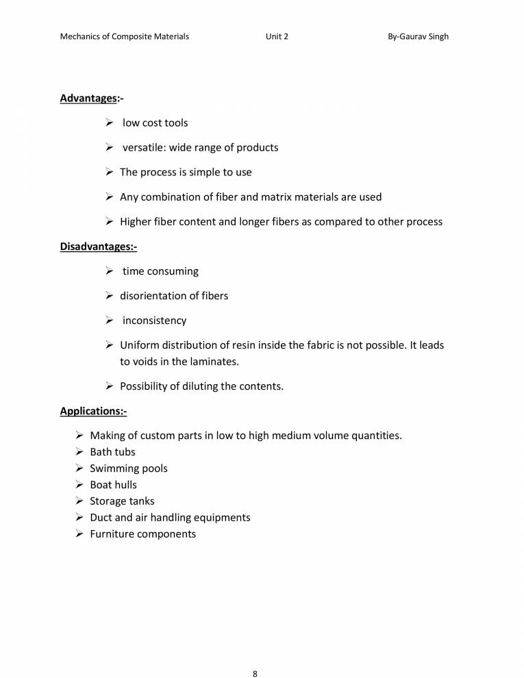Mechanics Of Composite Materials - Notes - LearnPick India