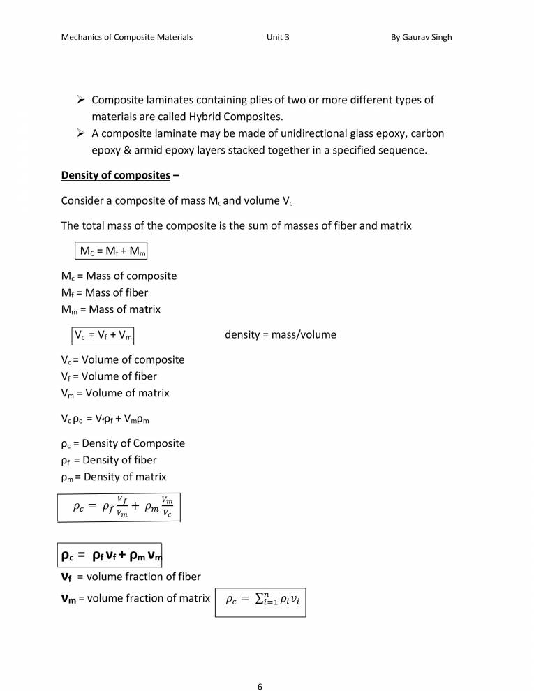 Mechanics Of Composite Materials - Notes - LearnPick India