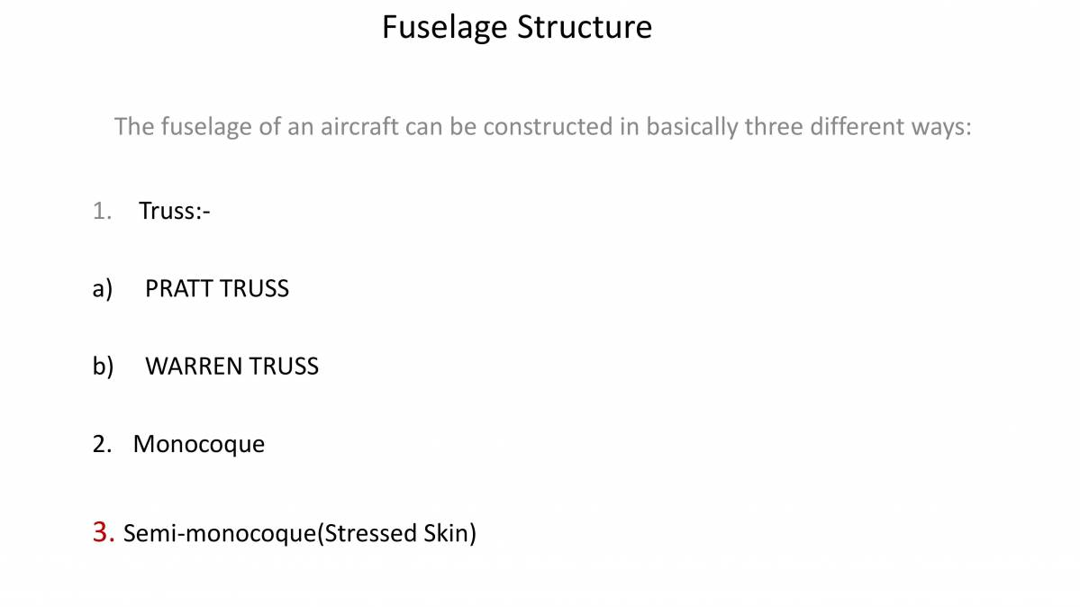 Fuselage Structure - Notes - LearnPick India