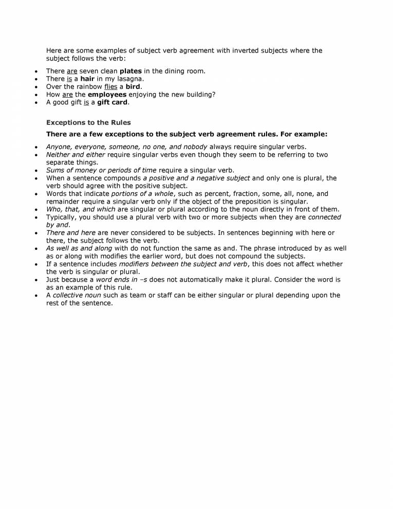 Subject-Verb Agreement - Notes - LearnPick India