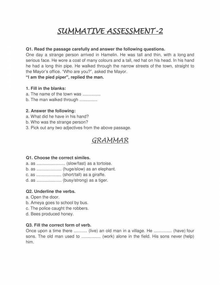 Summative Assessment - Notes - LearnPick India