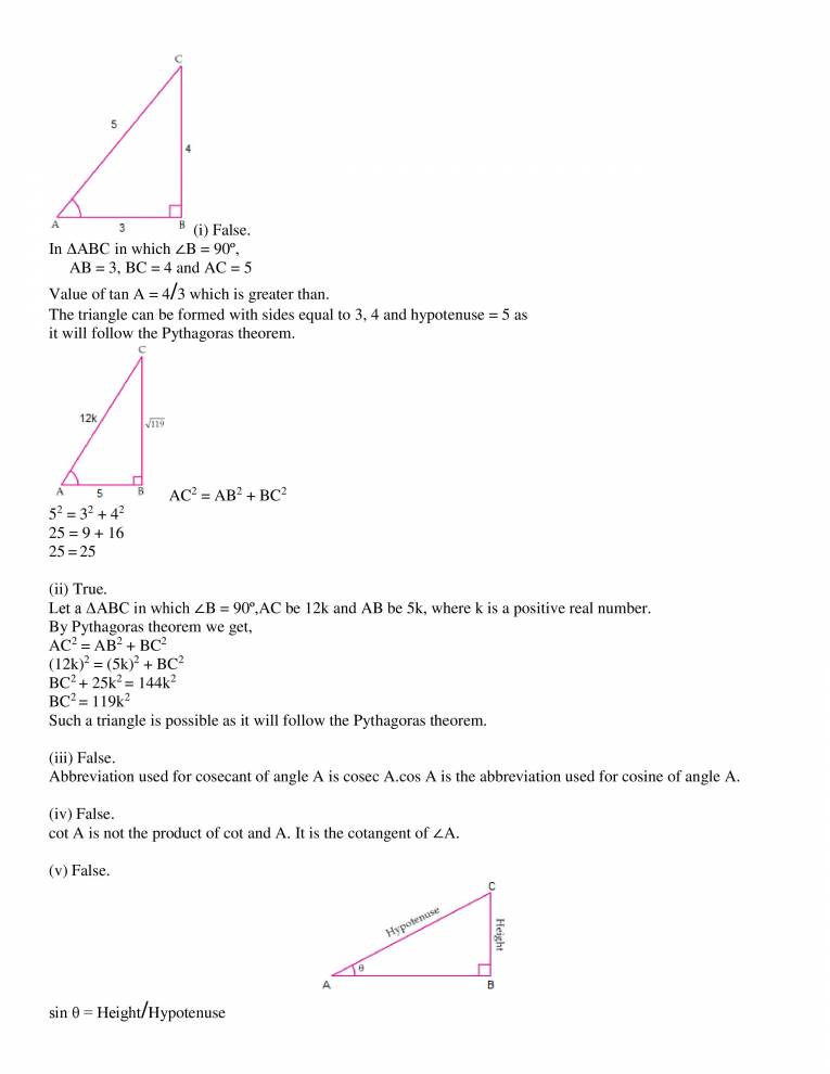 Trigonometry (Cl - 10) - Notes - LearnPick India