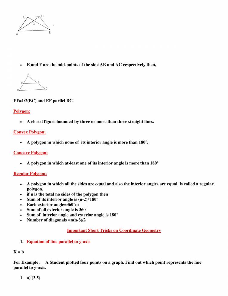 All In One Maths Formula At Your Finger Tips - Notes - LearnPick India