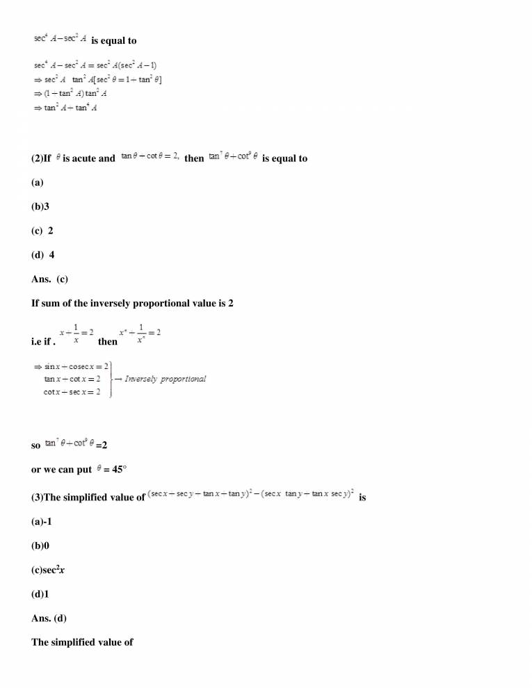 All In One Maths Formula At Your Finger Tips - Notes - LearnPick India