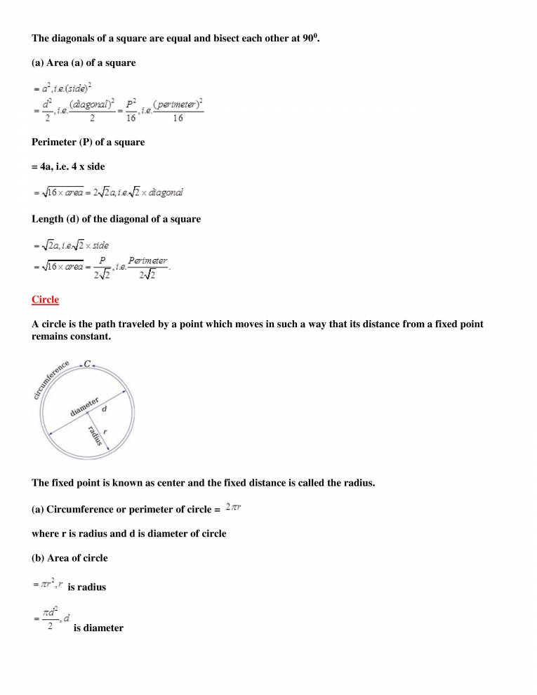 All In One Maths Formula At Your Finger Tips - Notes - LearnPick India