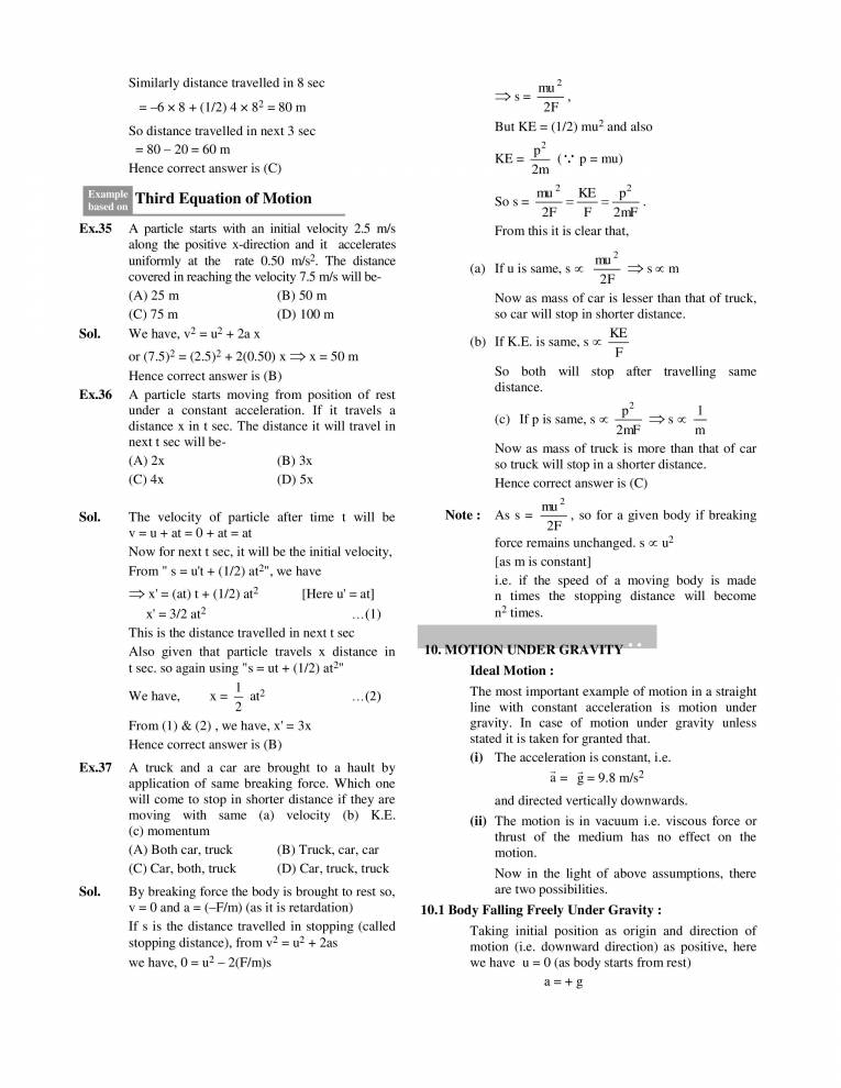 Motion In One Dimension - Notes - LearnPick India