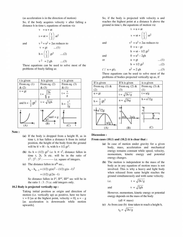 Motion In One Dimension - Notes - LearnPick India