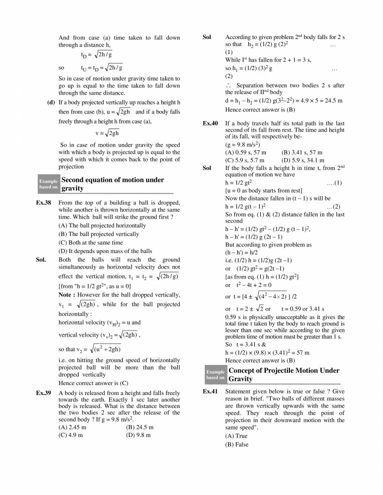 Motion In One Dimension - Notes - LearnPick India