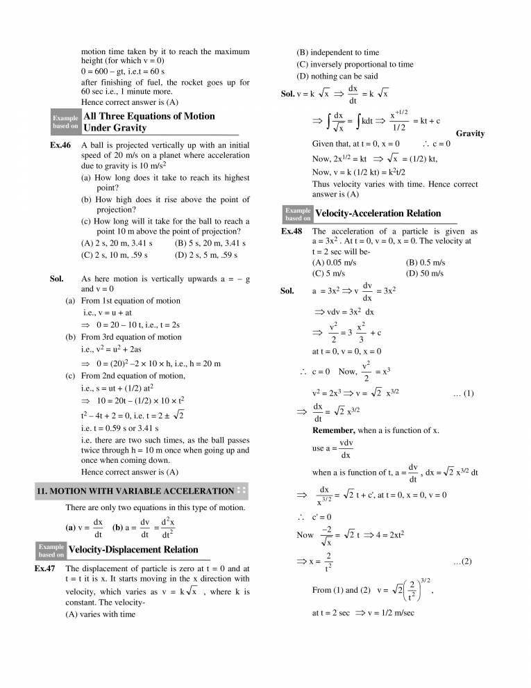 Motion In One Dimension - Notes - LearnPick India