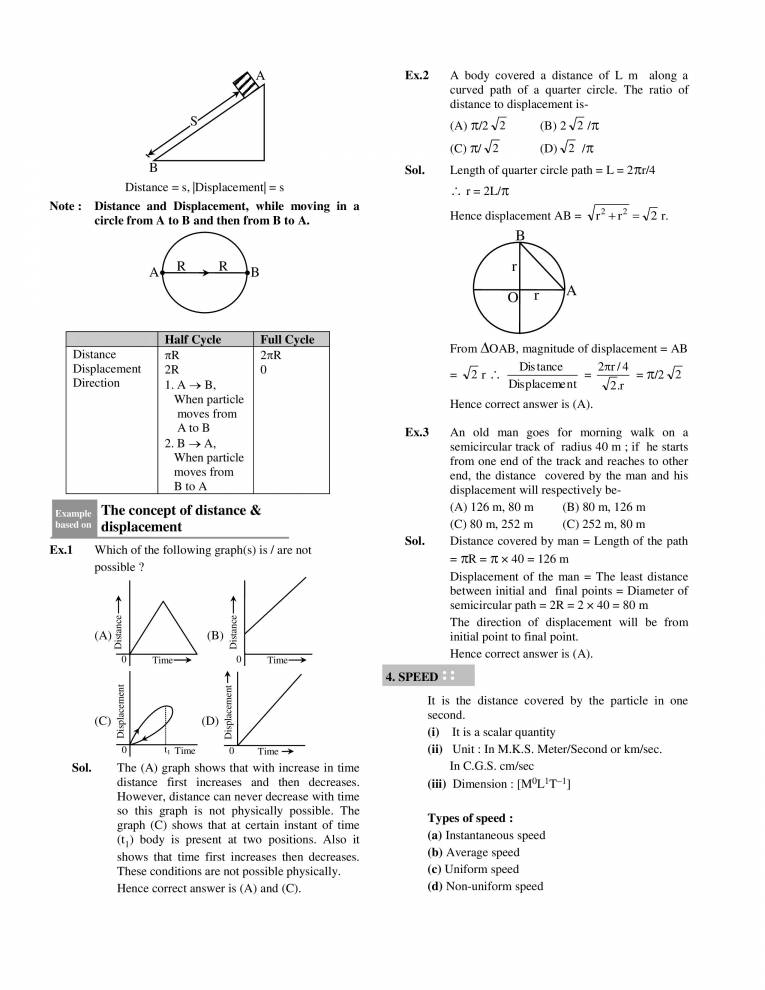 Motion In One Dimension - Notes - LearnPick India