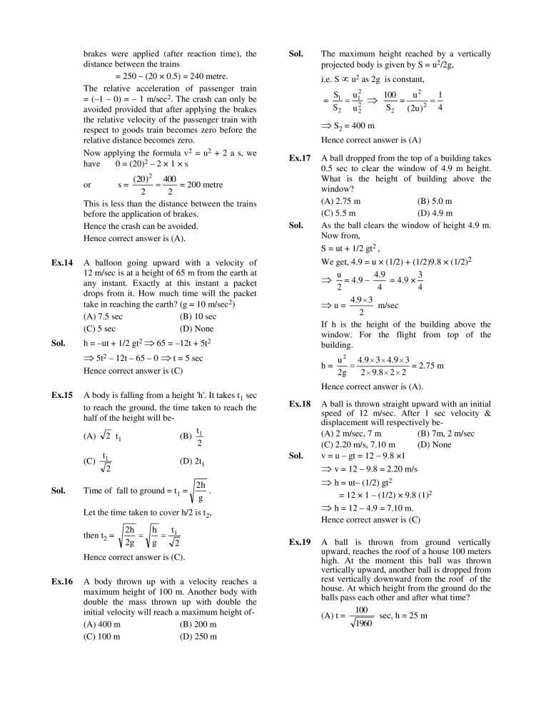 Motion In One Dimension - Notes - LearnPick India