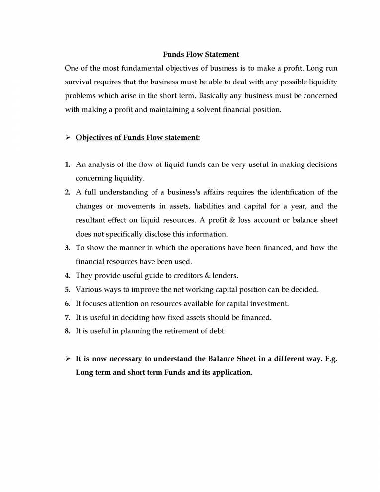Fund Flow Statement - Notes - LearnPick India