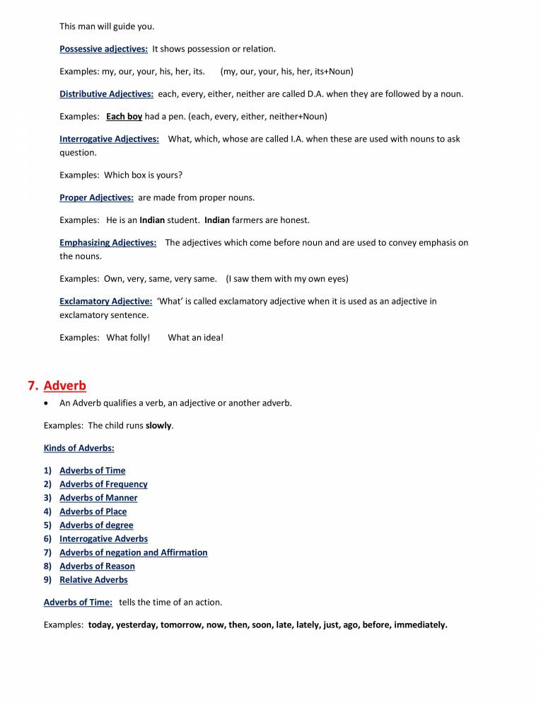 Grammar Notes - Notes - LearnPick India