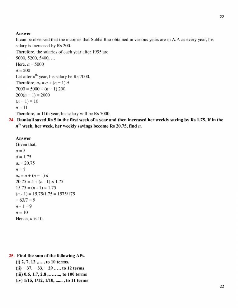 Arithmetic Progression - Notes - LearnPick India
