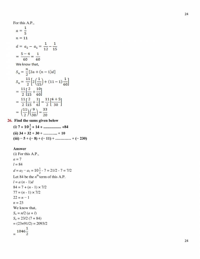 Arithmetic Progression - Notes - LearnPick India