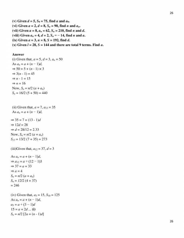 Arithmetic Progression - Notes - LearnPick India