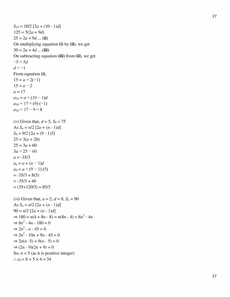 Arithmetic Progression - Notes - LearnPick India