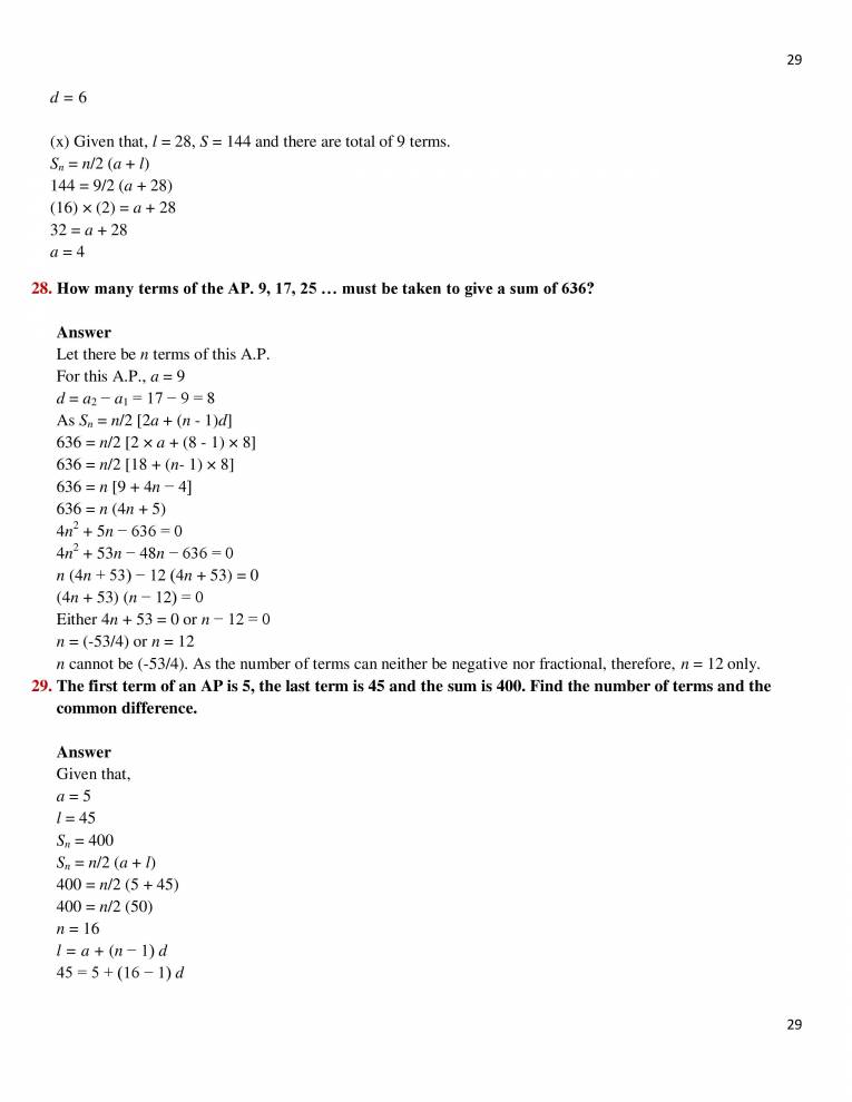 Arithmetic Progression - Notes - LearnPick India