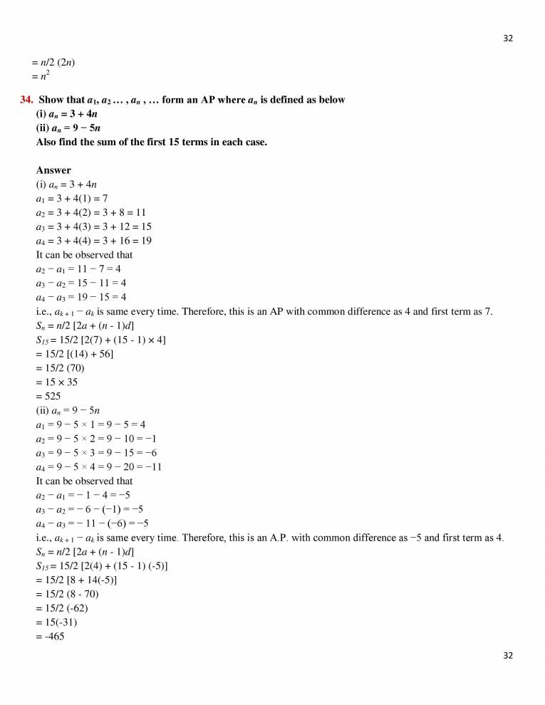 Arithmetic Progression - Notes - LearnPick India