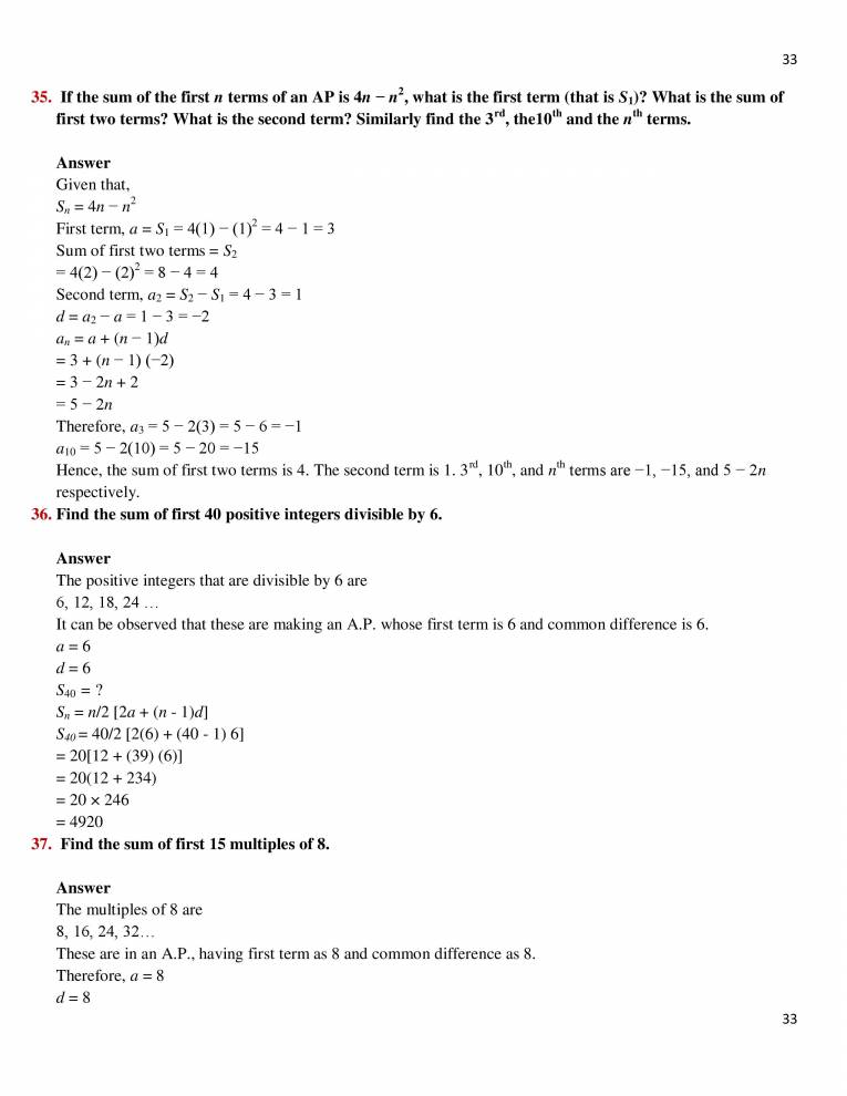 Arithmetic Progression - Notes - LearnPick India