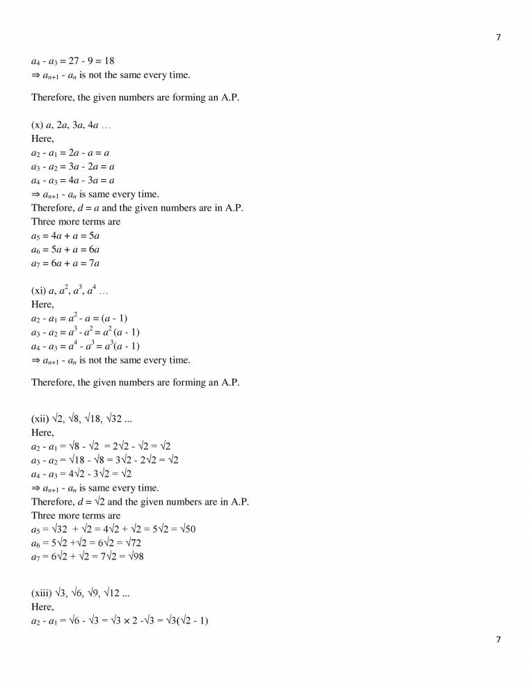 Arithmetic Progression - Notes - LearnPick India