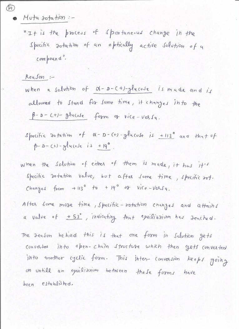 Carbohydrate Chemistry - Notes - LearnPick India