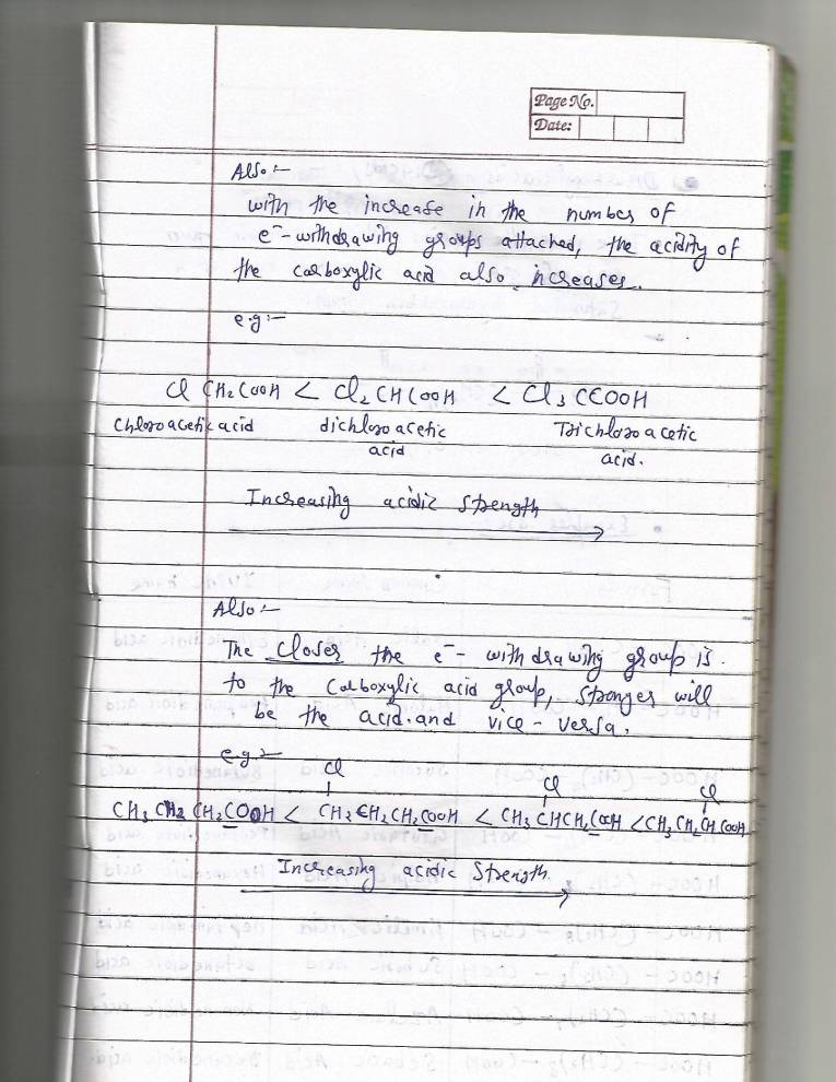 Carboxylic Acids & Derivatives - Notes - LearnPick India