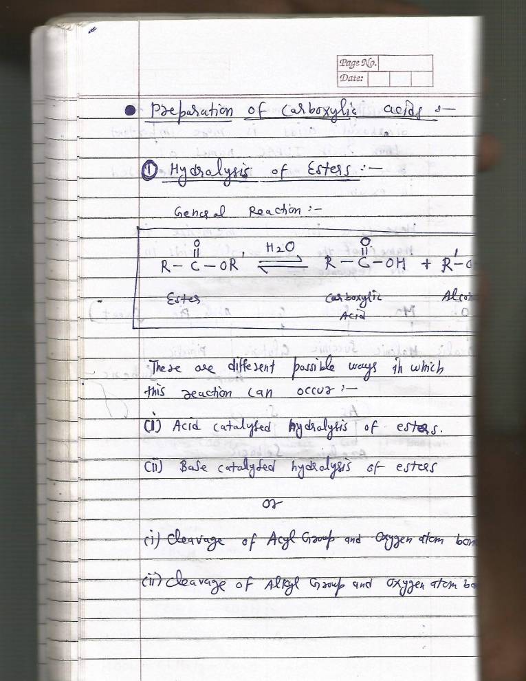 Carboxylic Acids & Derivatives - Notes - LearnPick India