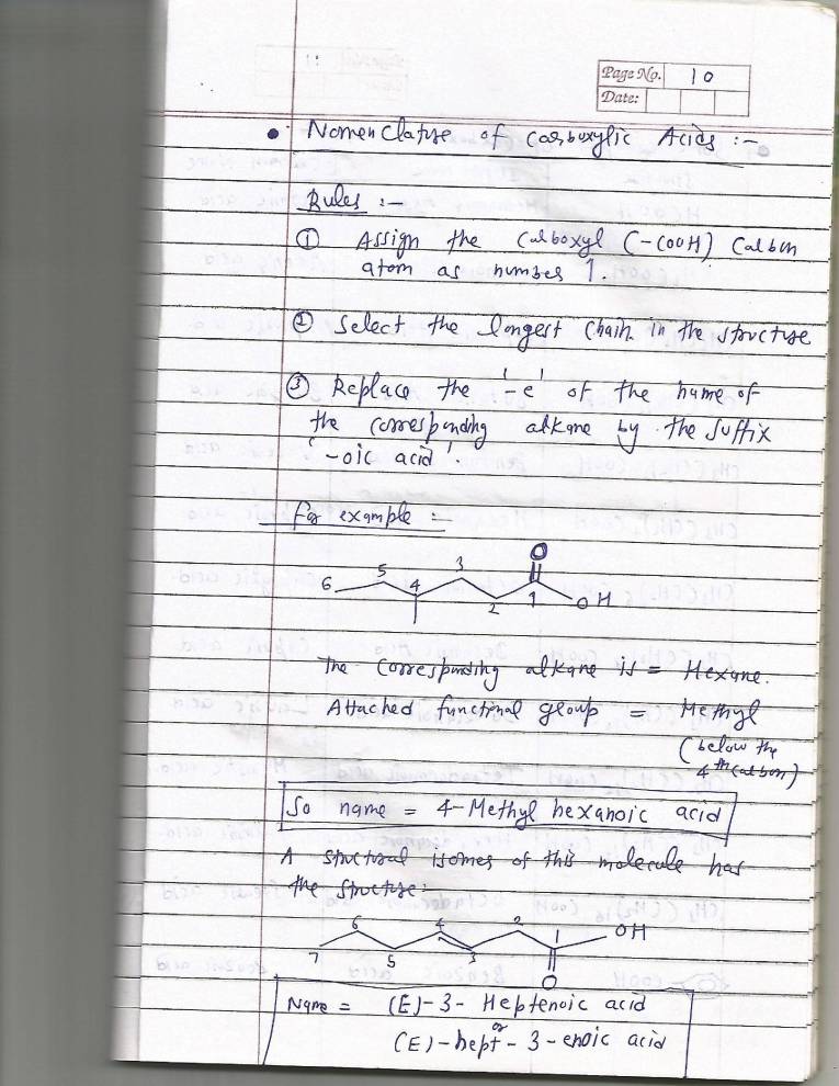 Carboxylic Acids & Derivatives - Notes - LearnPick India