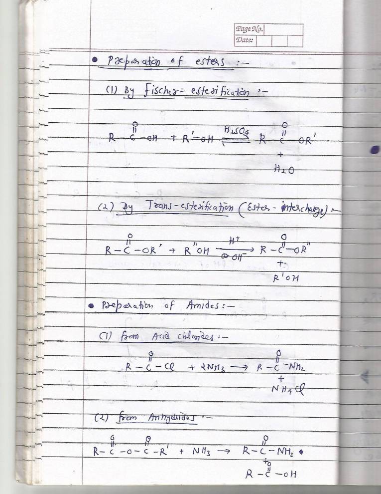 Carboxylic Acids & Derivatives - Notes - LearnPick India
