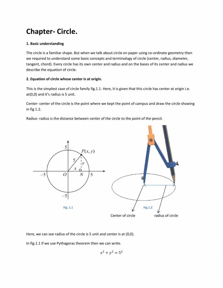 Circle - Notes - LearnPick India
