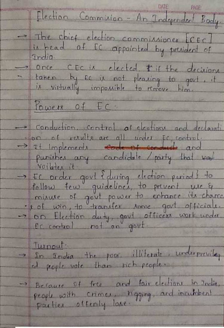 Electoral Politics - Notes - LearnPick India